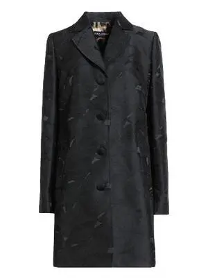 Dolce & Gabbana Jacquard Overcoat - Black