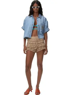 LOEWE Cotton Crochet Shorts