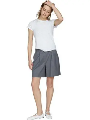 ATM Anthony Thomas Melillo Pinstripe Wool Bermuda Shorts - Medium Heathered Grey