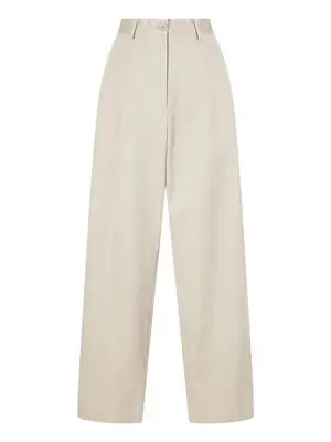THE FRANKIE SHOP Norstrand Cotton-blend Wide-leg Pants - Neutrals