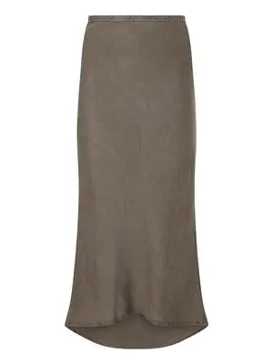 JAMES PERSE Linen Midi Skirt - Green