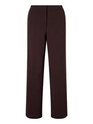 Another Tomorrow Stretch-Jersey Straight-Leg Track Pants Dark Brown