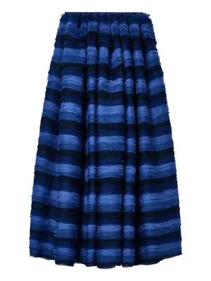Giorgio Armani Long Silk Skirt With Ruffles - Patterned