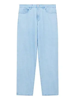 Giorgio Armani Five-pocket Cotton-linen Denim Trousers - Blue