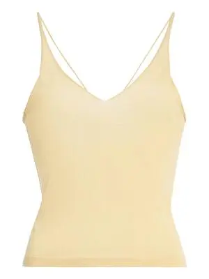ZIAH Ziah Sheer Cotton-Blend Knit Cami Top Neutral