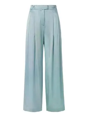 SEMICOUTURE Pleated Wide-leg Trousers - Blue