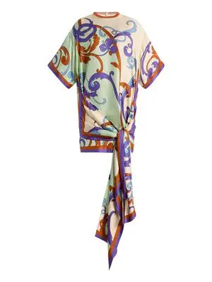 ALEMAIS Franco' Silk Twill Mini Dress - Multi