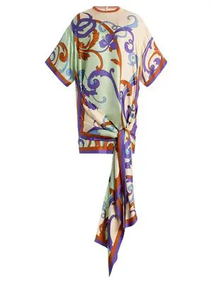 ALEMAIS Franco' Silk Twill Mini Dress - Multi