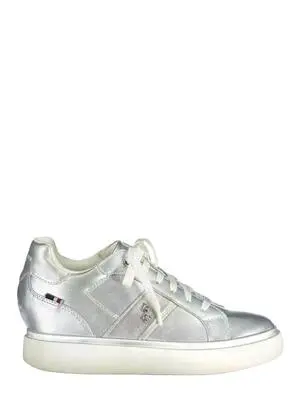 U.s. Polo Assn. Angie Metallic Lace-up Sneakers - Silver