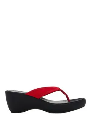 Staud Remy Thong Wedge Sandals - Black
