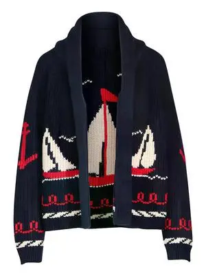 The Great. Long-sleeved Cardigan - Blue