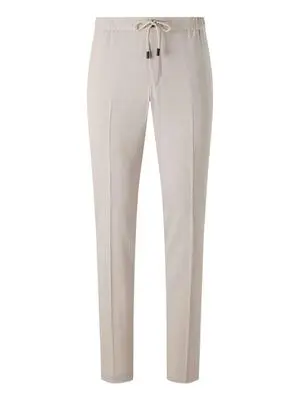 SLOWEAR Straight-Leg Virgin Wool, Silk And Linen-Blend Trousers Cream