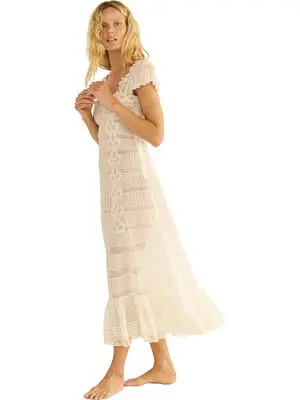 DÔEN Adelaide Lace Dress - Salt