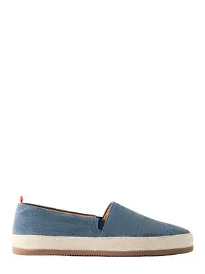 Mulo Linen Espadrilles Navy