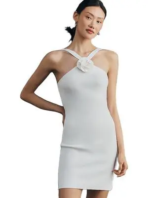Endless Rose Halter Mini Dress - White