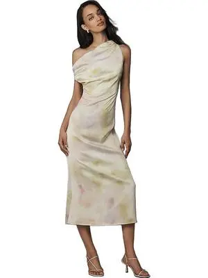 CURAAE Plus Lova Off-shoulder Maxi Dress - Lime Multi