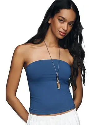 Anthropologie Strapless Tube Top - Blue