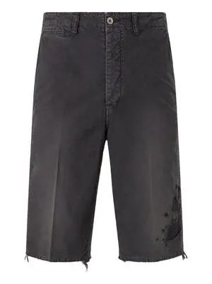 Visvim Straight-leg Cotton-twill Shorts - Black