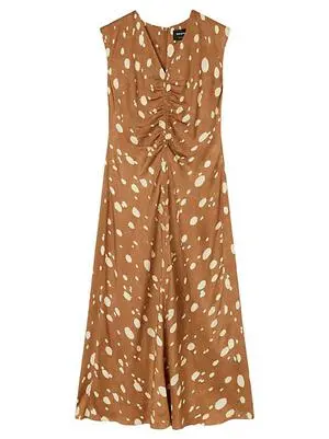 Whistles Sleeveless Woven Midi Dress - Multi-coloured