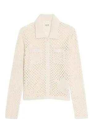 Zadig&Voltaire Crochet Linen And Cotton Cardigan - Ecru