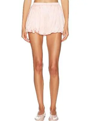HELSA Sateen Puff Shorts - Shell Pink