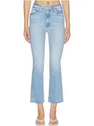 MOTHER Lil Petite Hustler Ankle Fray Jeans - Blue