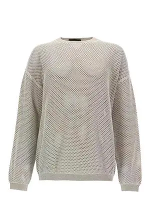 Fabiana Filippi Open-knit Drop-shoulder Sweater - Grey
