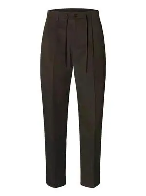 SELECTED Buttoned Trousers - Brown