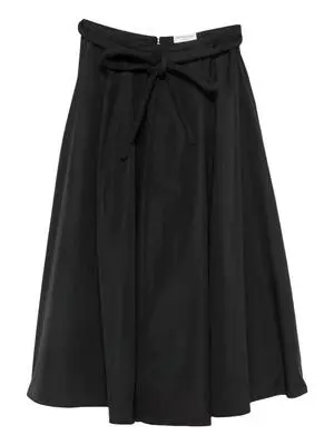 Veronique Leroy Braided-tie Flared Skirt - Black