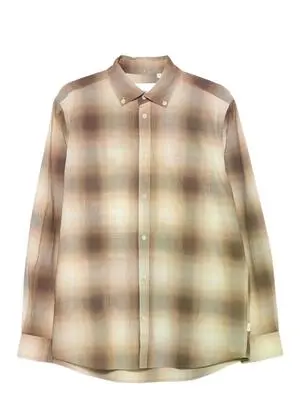 LES DEUX Kent Check-pattern Button-down Shirt - Brown