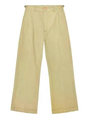 DIESEL® Cotton Ripstop Wide-leg Trousers - Neutrals