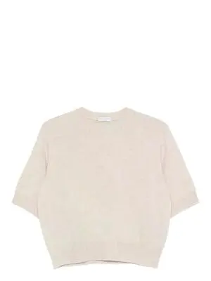 Brunello Cucinelli Short-sleeve Crew Neck Sweater - Neutrals