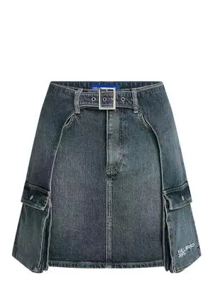 Karl Lagerfeld Buckle Cargo Mini Skirt - Blue