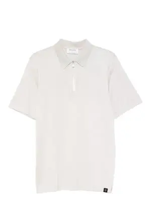 GRAN SASSO Zip-fastening Polo Shirt Neutrals