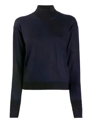 GOLDEN GOOSE Merino Wool Roll Neck Jumper - Blue