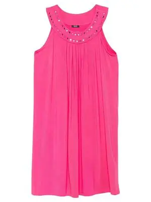 Liu Jo Crystal-embellished Pleated Mini Dress - Pink