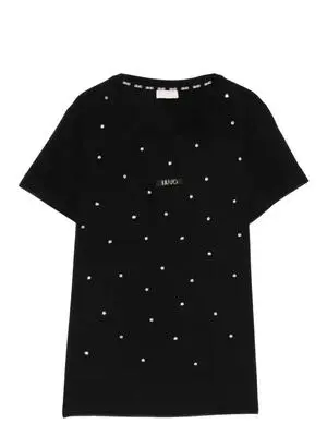 Liu Jo Logo-patch T-shirt - Black