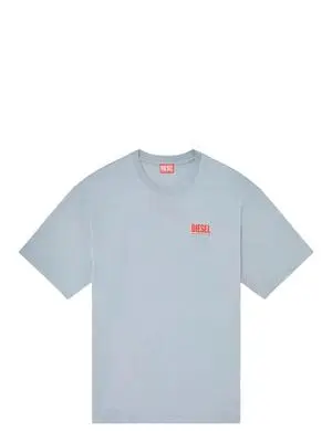 DIESEL® Bicotto Logo-print T-shirt Blue