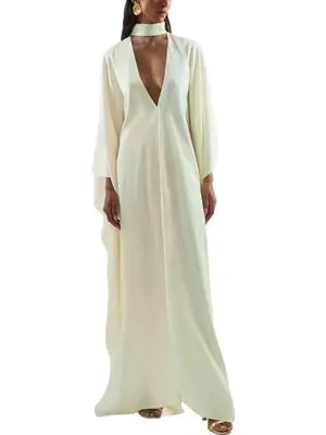 TALLER MARMO V-neck Maxi Dress - Neutrals
