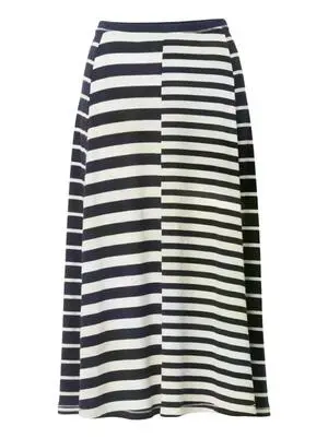 Rag & Bone Stripe-pattern Knitted Skirt - Blue