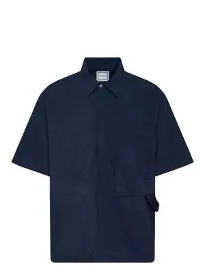 WOOYOUNGMI Short-sleeve Oversized Shirt - Blue