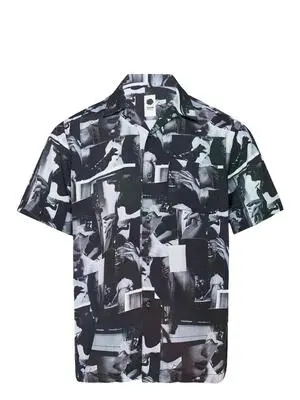 VOWELS Still Photo-print Shirt - Black