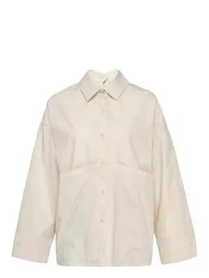 LEE MATHEWS Gilbert Button-back Shirt - Neutrals