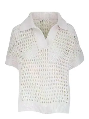 TWP Oversized Polo-collar Sweater - Neutrals