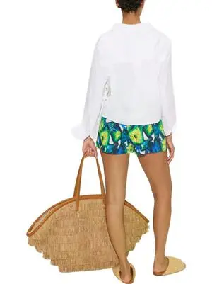 SIMONMILLER Mina Floral-print Mini Shorts - Blue