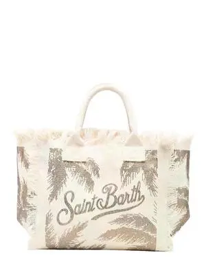 MC2 SAINT BARTH Fringe-trimmed Tote Bag - Neutrals