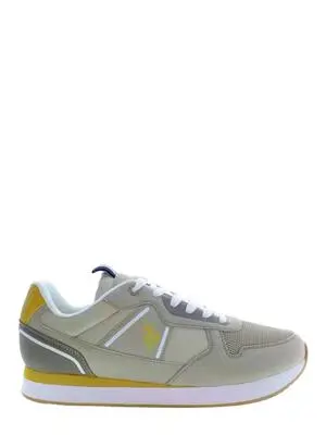 U.s. Polo Assn. Nobil Logo-patch Lace-up Sneakers - Neutrals
