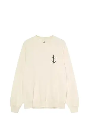 LA PAZ Graphic Print Crewneck Sweatshirt - Neutrals
