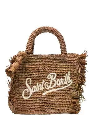 MC2 SAINT BARTH Mini Raffia Tote Bag - Brown