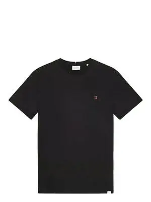 LES DEUX Norregaard Logo-embroidered Cotton T-shirt - Black